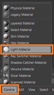Corona Light Material - C4D – Chaos Help Center