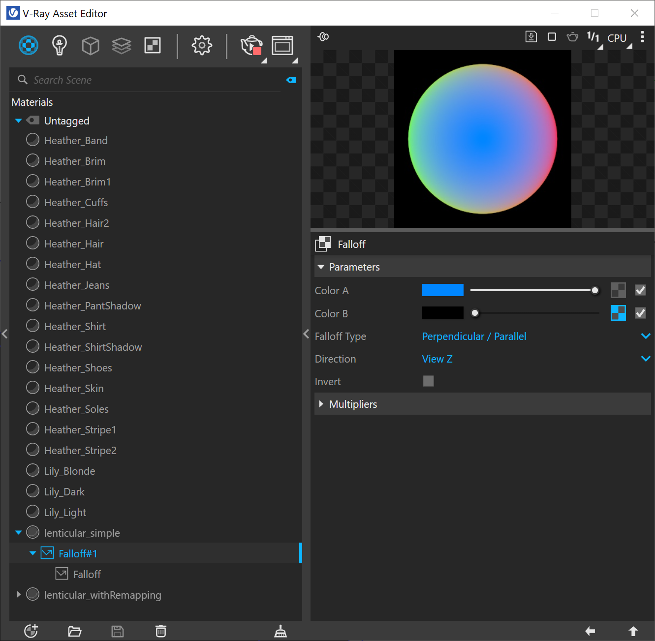 How to create a 3-way lenticular material where the texture changes ...