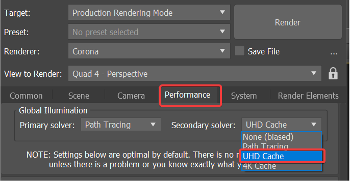 How to use the UHD Cache for animations and stills in Corona for 3ds ...