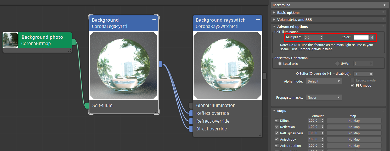 How to create a background material in Corona for 3ds Max? – Chaos Help ...