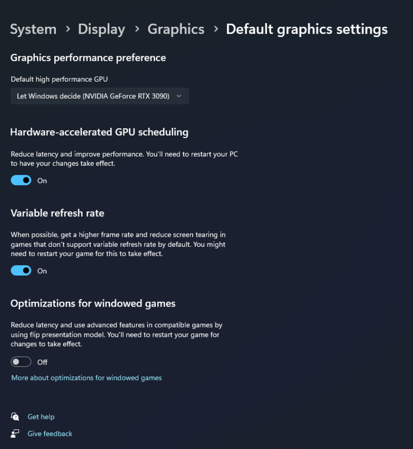 Important settings for Windows and NVIDIA Control Panel – Chaos Help Center