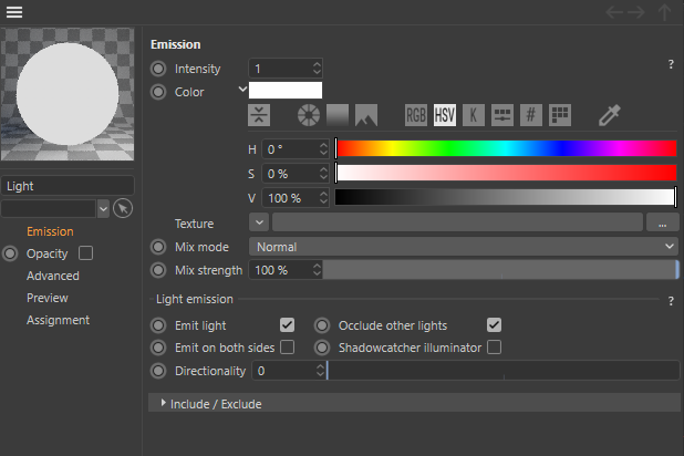 Corona Light Material - C4D – Chaos Help Center